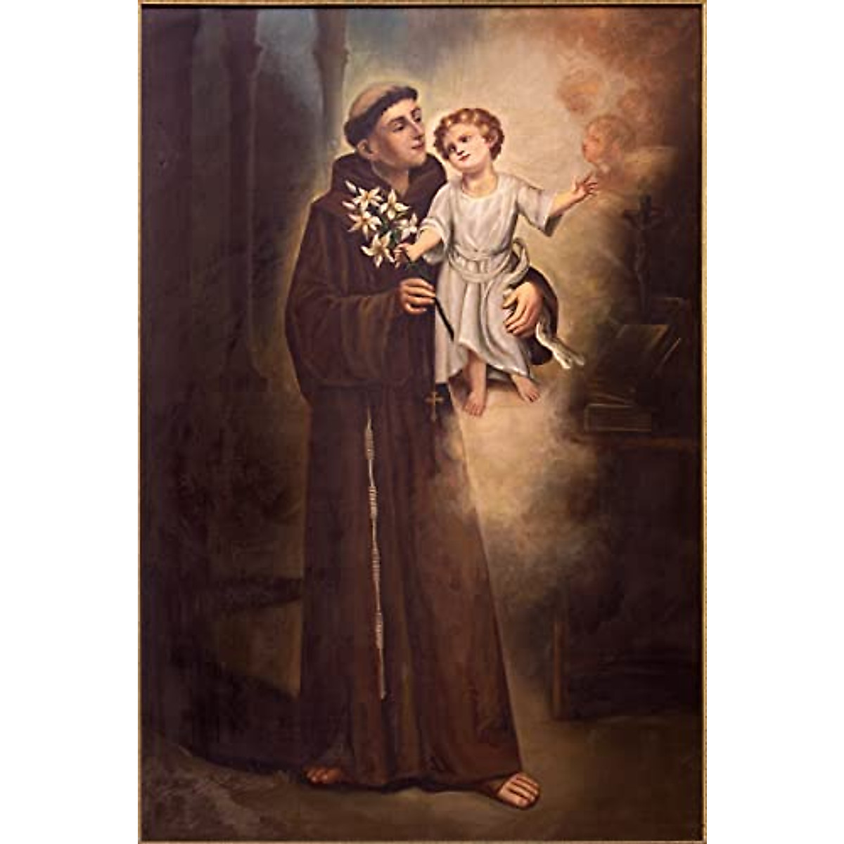 SAINT ANTHONY OF PADUA WITH JESUS CHILD OVAL SHAPE MEDAL - 100% MADE IN ITALY - THE PATRON SAINTS MEDALS (St.Anthony Round Shape)