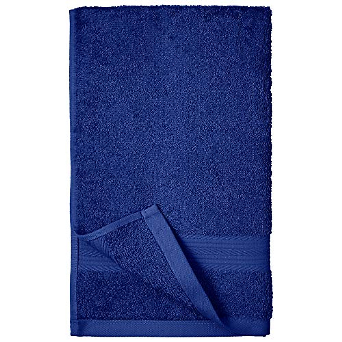 Amazon Basics Fade Resistant Cotton Washcloth, Hand Towel, Pack of 6, Navy Blue, 12" x 7"
