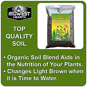 Seed Starter Natural Potting Soil Mix for Germination and Growth (Made in USA) (4 Dry Quarts)