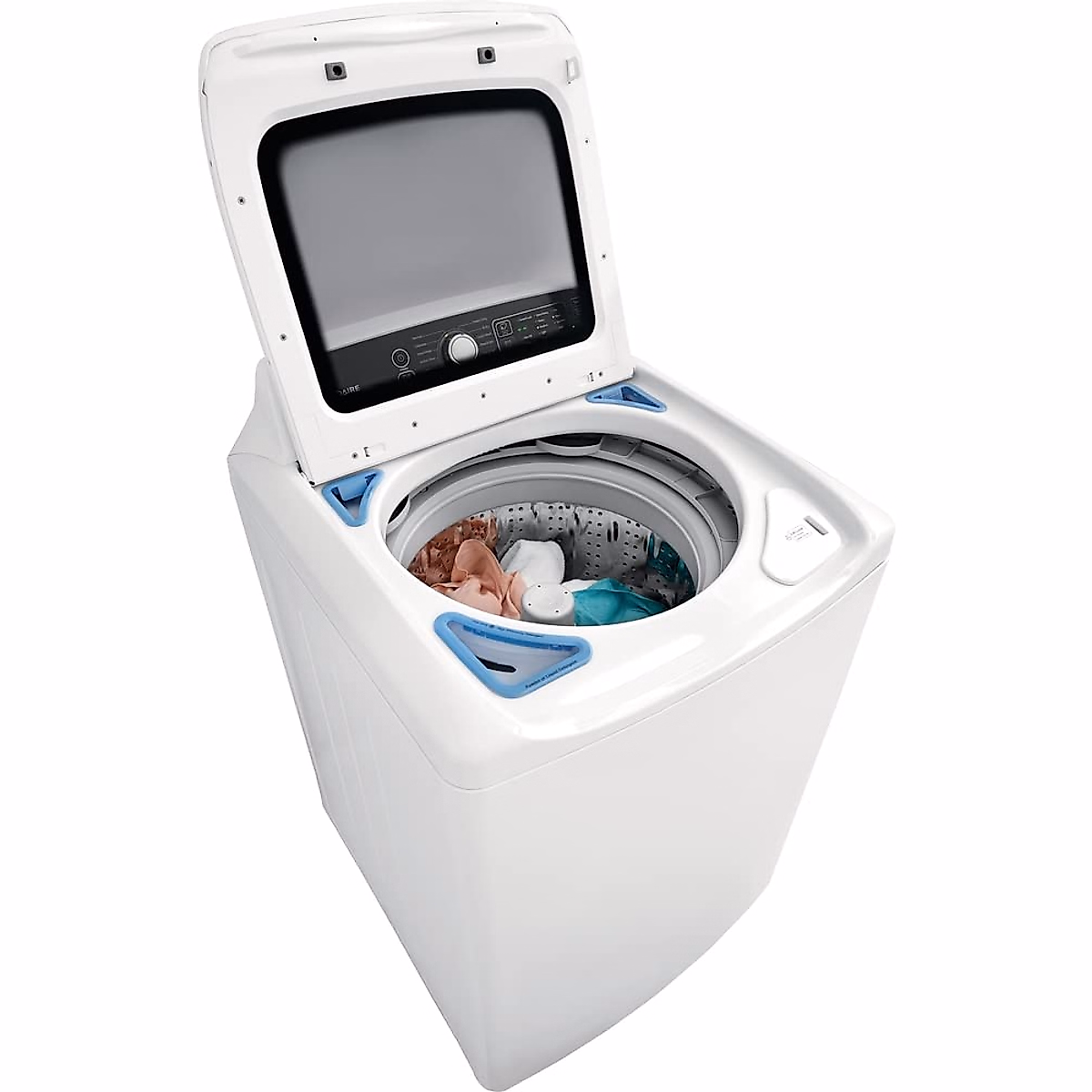 Frigidaire FFTW4120SW 4.1 cu. ft. High Efficiency Top Load Washer, 12 wash cycles, Quick Wash, Delicate, Hand Wash, Active Wear, Heavy Duty, Stainless Steel Drum, in White