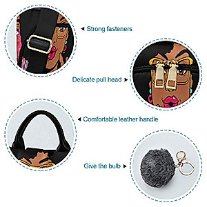ALAZA Young African American Woman with Lips Backpack with Keychain for Woman