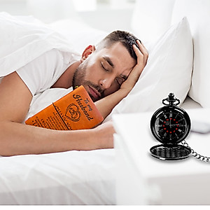 BoomBoomGifts Gifts to Husband from Wife,To My Husband Journal from Wife,Leather Journal Gifts to Husband from Wife,Pocket Watch to Husband,Husband Keychain from Wife,Wife to Husband Gift