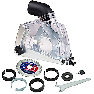 HERZO Dust Shroud Dust Extraction Cutting Guard for 5 inch and 4-1/2 inch Angle Grinder