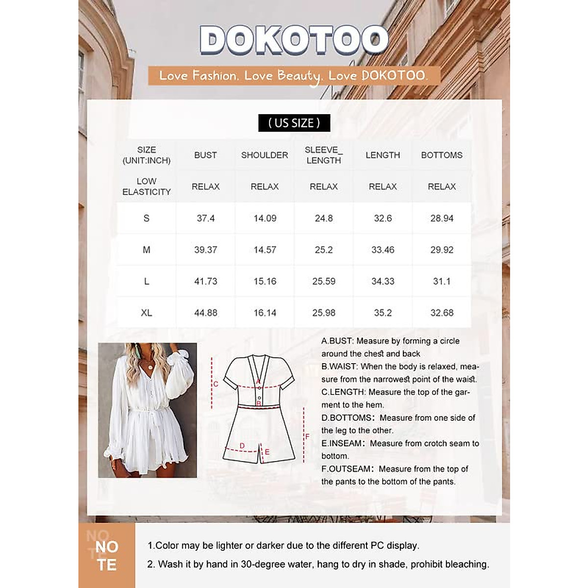 Dokotoo Womens Summer Spring Romper Ladies Elegant Plain Sexy V Neck Flared Long Sleeve Waist Tiet Pleated Drape Rompers and Jumpsuits for Women Dressy Black X-Large