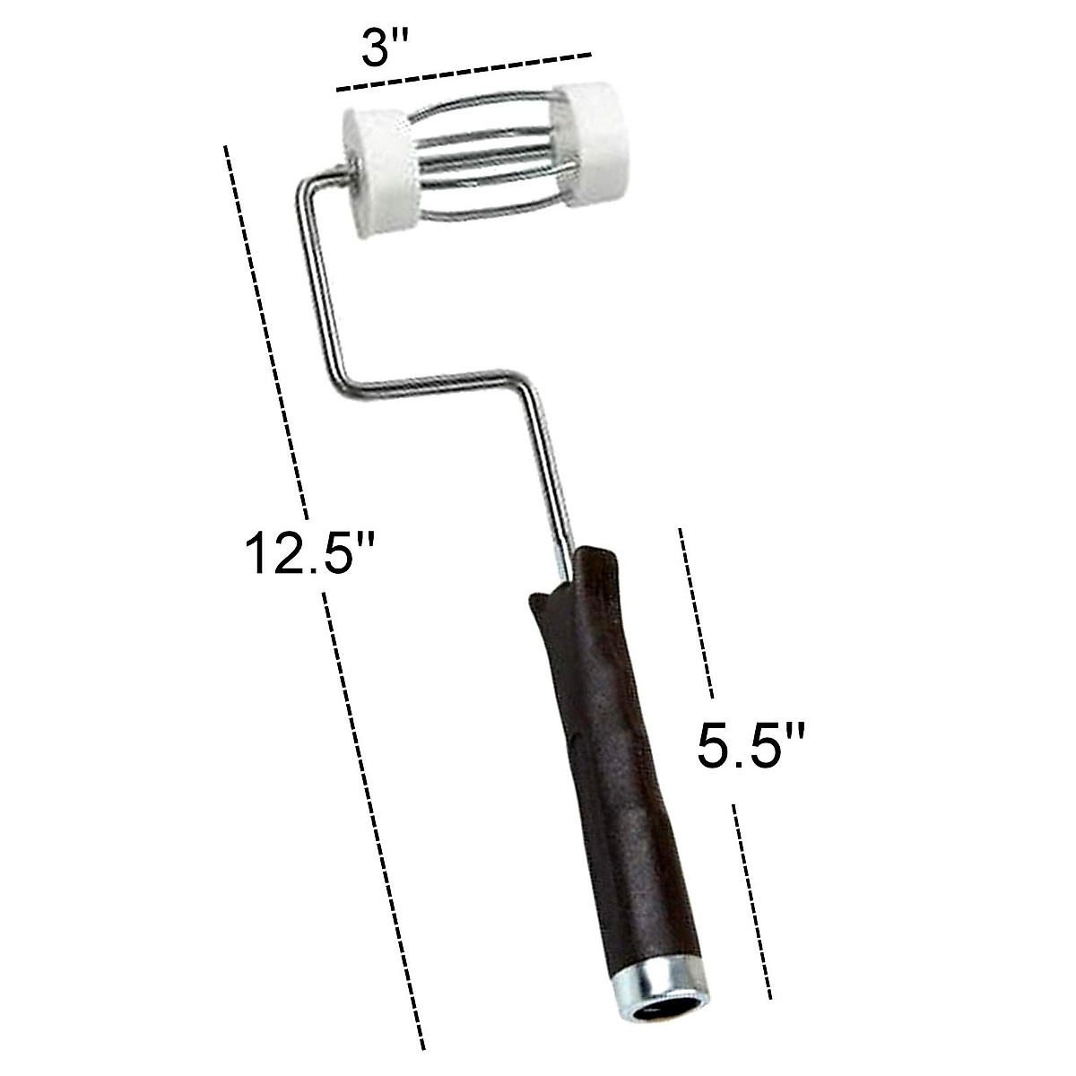 2 ALAZCO Heavy Duty Paint Roller Frame 3" for Small Areas Edges and Corners - Ergonomic Nonslip Handle