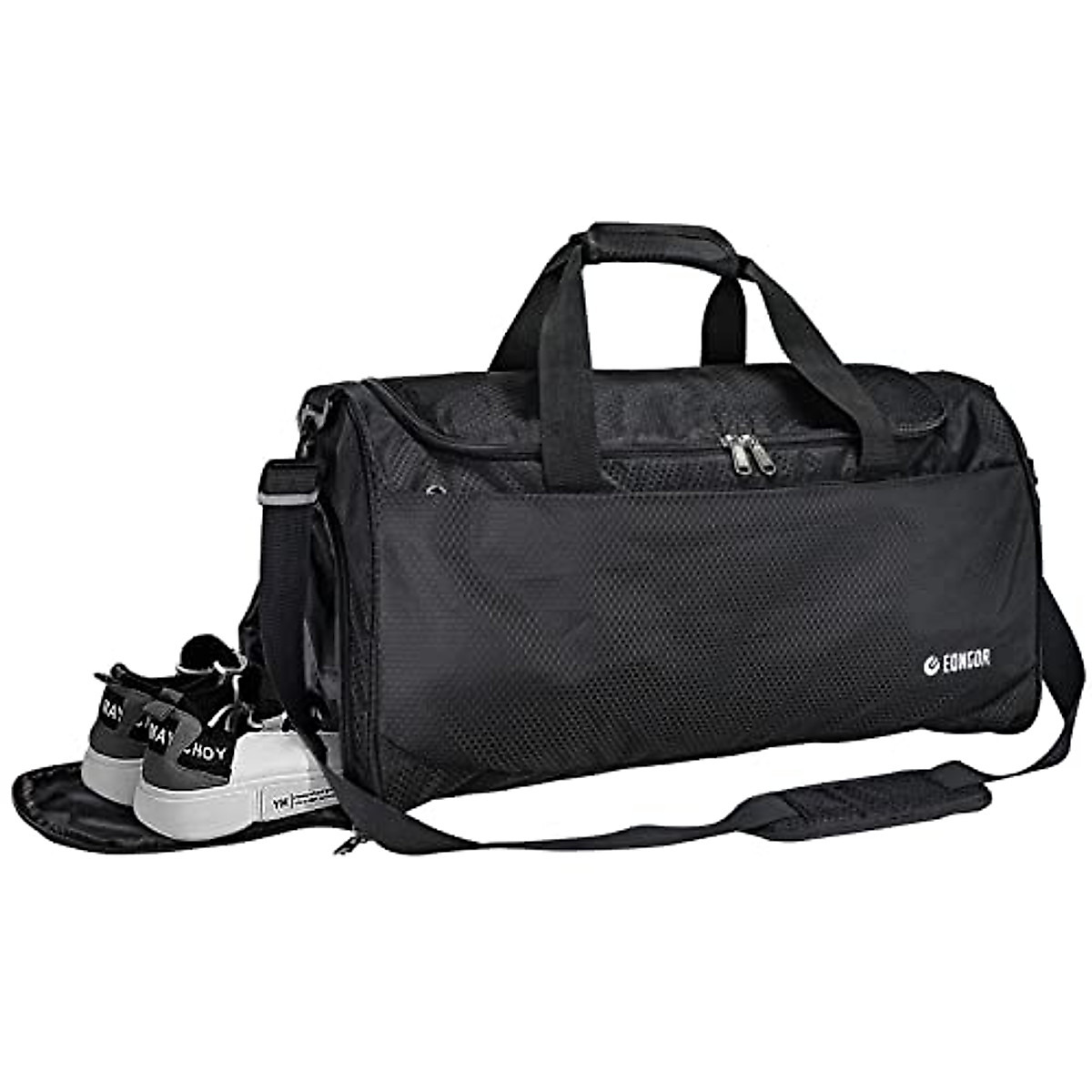 EONGOA Sports Travel Gym Bag with Shoes Compartment & Dry Storage Pocket,Durable Water Resistant Fitness Duffle Bag with Inner Pocket and Adjustable Shoulder Strap for Women & Men
