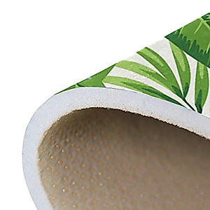 ALAZA Tropical Green Exotic Palm Leaves Area Rug Rugs for Living Room Bedroom 7' x 5'