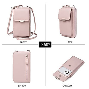 myfriday Small Wallet for Women PU Leather Phone Checkbook Organizer Zipper Coin Purse
