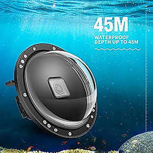 SHOOT Dome Port Lens for GoPro Hero 11/10/ 9 Black - Dual Handle Stabilizer Floating Grip, Enlarge Trigger, Overall Waterproof Case - Easier to Hold Over Underwater Photos/Videos