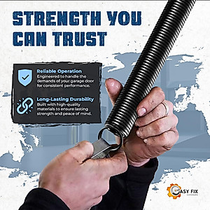 Easy Fix Hardware 180 lb. Heavy-Duty Double-Looped Garage Door Extension Spring (2-Pack) - Gold | Springs for Overhead Garage Door Hardware Repair | Minimum 30,000 Cycles for 7' Feet Garage Door