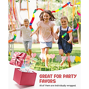 JoyCat 12 Pack Dance Ribbon Party Favors for Kids,Rainbow Birthday Decorations,Unicorn Princess Fairy Party Supplies,Girls Party Games,Gymnastics Goody Bag Stuffers