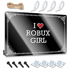 Tin Signs For Man Cave I Love Robux Girl Tin Sign Whiskey Signs For Home Bar Room Decore (Color : Colour, Size : 30X40CM)