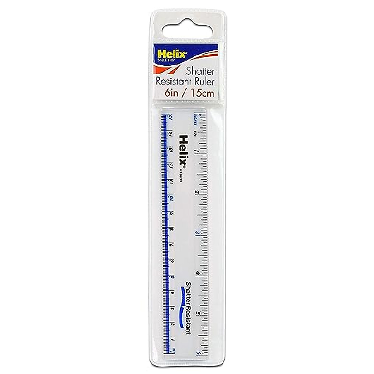 Helix Shatter-Resistant Ruler 6 Inch / 15cm (10011)