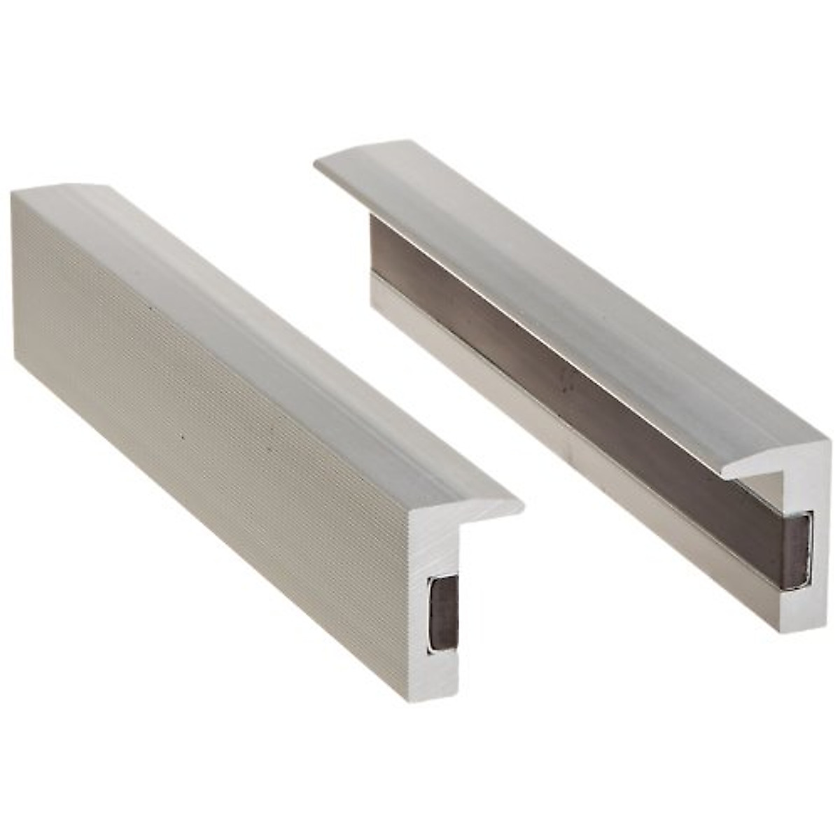 Yost Vises MA-360 Universal 6" Magnetic Aluminium Vise Jaw Caps Smooth Serrated Vise Jaw Cover Jaw Cover fits 6" Inch Vise Easily Attach with Magnet Strip - No Bolts Needed 1 Pair