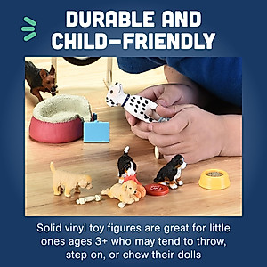 CP Toys Kids 51-Piece Dog Academy Playset with Plastic Toy Dog Figurines, Pretend Play Animal Toys with Dogs, Puppies, and Accessories for Kids Ages 3+, Multicolor