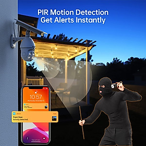 Entrustio Solar Security Cameras Wireless Outdoor,20000mAh Battery Powered Camera,2.4G WiFi Surveillance Home Camera with Phone APP,IP66 Waterproof,Color Night Vision,2-Way Talk