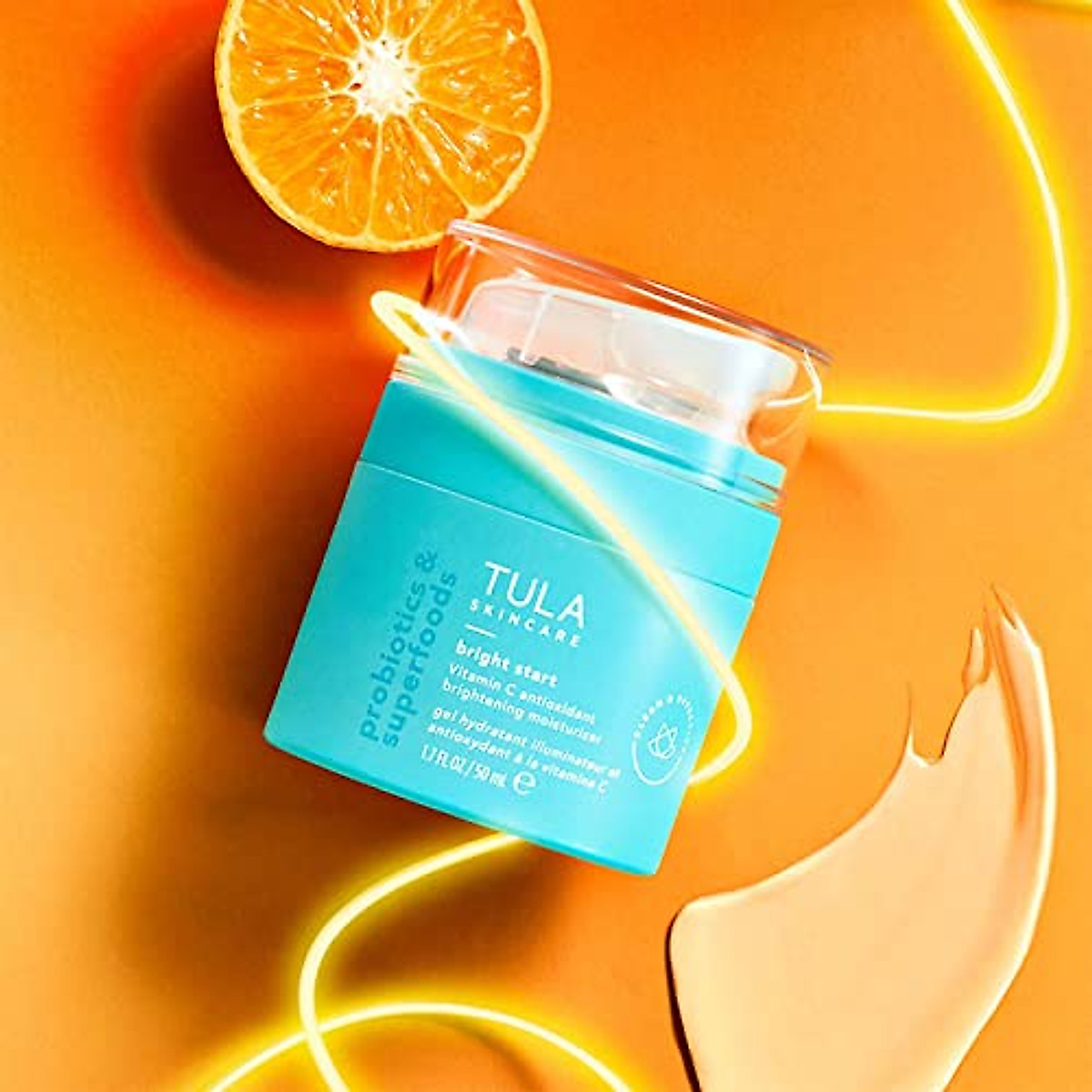 TULA Skin Care Bright Start Vitamin C Antioxidant Brightening Moisturizer - Lightweight Gel Cream, Brightens, Hydrates & provides Antioxidant Protection, 1.7 oz.