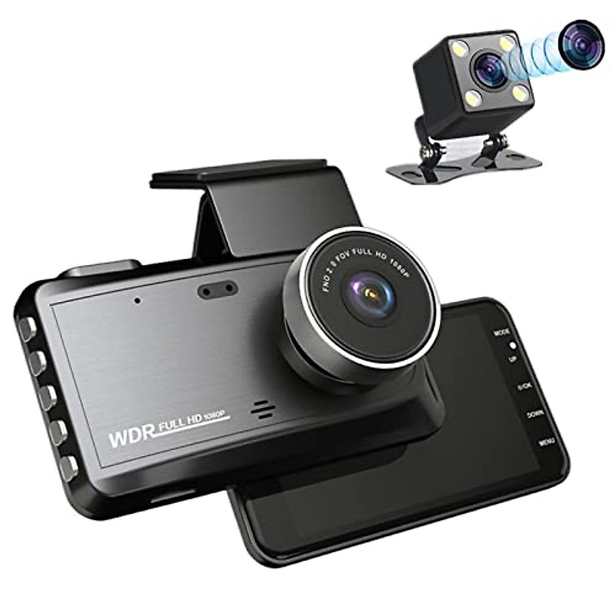 Vehicle Dashcam, Dashcam for Cars, 4K H D 1080P Built in G Sensor Dashcam Front and Rear, IPS GPS Display Car Video Cam Recorder, Night Vision Dashboard Parking Car Camera for Trucks SUVs