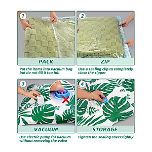 Colemoly Vacuum Storage Bags 10 Jumbo with Electric Air Pump, Big Compression Bags, Space Saver Vacuum Seal Bags for Clothing, Blankets, Storage and Organization, Travel Essentials