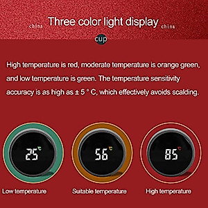 16.9oz Chinese Style Vacuum Flask Stainless Steel Tea Thermos Intelligent Temperature Display Water Bottle for Work School Travel D