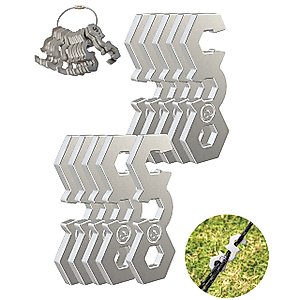 NACETURE Aluminum Alloy Rope Tensioner Camping Tent Guyline Cord Adjuster Camping of Gear for Camping, Hiking, Backpacking Ultralight Tent Stakes Guy Lines Tensioner Tent Cord (Silver 10 Pack)