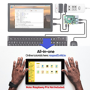 SunFounder RasPad 3.0 - an All-in-One Tablet for Raspberry Pi 4B with 10.1" Touchscreen and Built-in Battery for IoT, Programming, Gaming, 3D Printing Projects