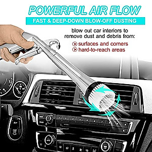 Practisol Car Cleaning Gun High Pressure Car Cleaning Tool Air Blow Gun Car Detailing Kit Interior Cleaner Air Duster Blower Gun Pneumatic Air Compressor Auto Detailing Tool for Car Upholstery (Black)