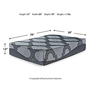 Signature Design by Ashley Ashley Hybrid 12" Firm Mattress, CertiPUR-US Certified Gel Foam, Queen