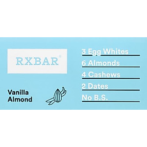 RXBAR Protein Bars, Protein Snack, Snack Bars, Vanilla Almond, 22oz Box (12 Bars)