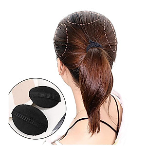 2PCS Women Sponge Bump It Up Volume Hair Clip Bump Inserts Hair Pads Hair Bun Maker Hair Styling Accessories for DIY Hairstyle