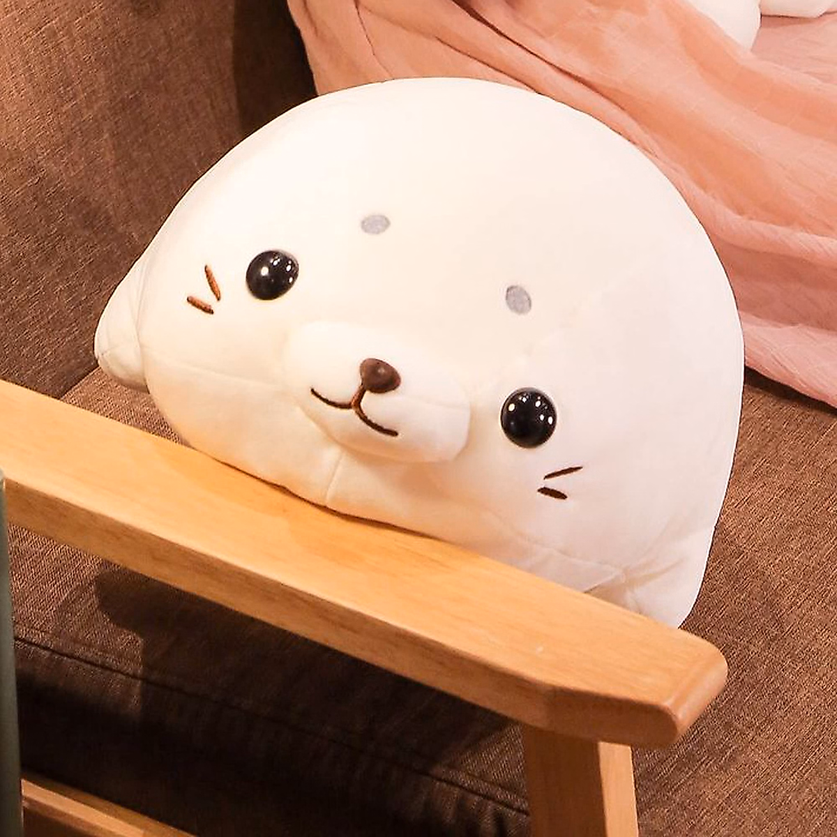 CAZOYEE Soft Seal Plush,Cute Seal Stuffed Animal,Chubby Snuggle Seal Sea Animal Plush Pillow,Cuddly Gift for Kids Children Baby Girls Boys Toddlers,Creative Plush Seal Decoration,19.6”