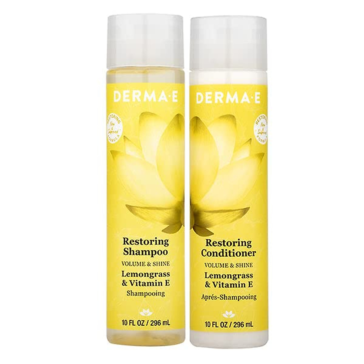 Derma E Restoring Shampoo and Conditioner Bundle Volume & Shine Restoring Shampoo (10oz) Volume & Shine Restoring Conditioner (10oz) – Intense Therapy Haircare