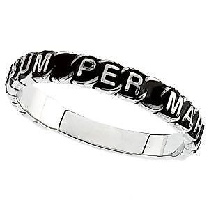 Bonyak Jewelry To Jesus Through Mary Total Consecration Ring in Sterling Silver - Size 7