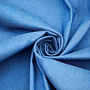 1 Yard 8 oz Sky Blue Denim Fabric for Sewing, Crafting Stylish Denim Fabric by The Yard Jean Material Sky Blue Jean Fabric (60''x36'')