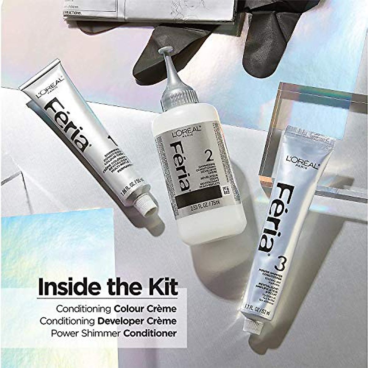 L'Oreal Paris Feria Multi-Faceted Shimmering Permanent Hair Color, P2 Rosy Blush (Smokey Pink)