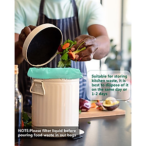 AYOTEE 100% Compostable Trash Bags, Small Compost Bags 1.3 Gallon, Small Trash Bags Compostable Bags for Kitchen Compost Bin 4.5-5 Liter, Meeting ASTM Standards Certified 125 Count