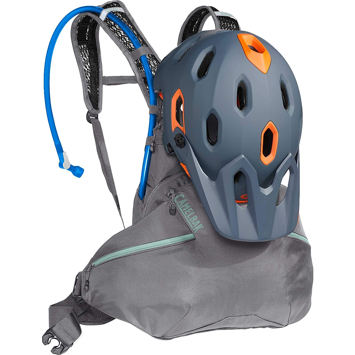 CamelBak Women’s Solstice LR 10 Bike Hydration Pack - 100oz Lumbar Reservoir, Gunmetal/Blue Haze