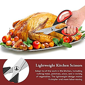 iBayam 2-Pack Kitchen Shears with 3-Pack Multipurpose Office Scissors Bulk