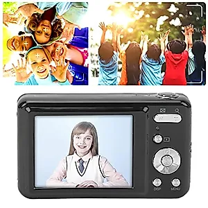 Vbestlife 48MP HD Camera, 2.7in TFT 8X Optical Zoom Portable Digital Camera, for Children Beginners, 750mah Portable Children Video Camera, Support 32GB Memory Card, Gift for Students(Black)