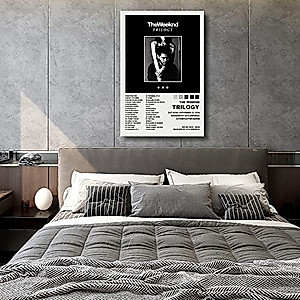 ZGSDGF The Weeknd Poster Trilogy Music Album Cover Canvas Wall Art Rapper Posters Room Aesthetic Wall Decor for Bedroom Living Room Bathroom 12x18 inch Unframed