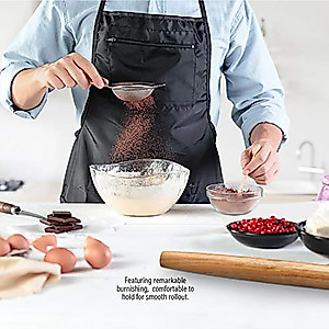 ALI UL HAQ French Rolling Pin Wood For Pizza Dough Pastry Baking Wooden Pizza Peel Kitchen Utensils Roller Pin Baking Essentials Pins Bakery Pin Rolling Handles Professional Baking Pin (French)