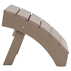 Signature Design by Ashley Outdoor Sundown Treasure Patio HDPE Ottoman, Grayish Brown