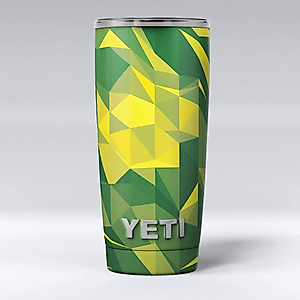 Design Skinz Green and Yellow Geometric Shapes - Skin Decal Vinyl Wrap Kit Compatible with The Yeti Rambler Cooler Tumbler Cups