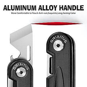 Multitool Pocket Knife, EDC Folding Knives, Small Pocket Knives with Bottle Opener Mini Pry Tool, Gifts for Men Dad Everyday Carry Keychain (black)