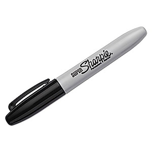 SHARPIE 33666Pp Super Permanent Markers Fine Point Black 6/Pack