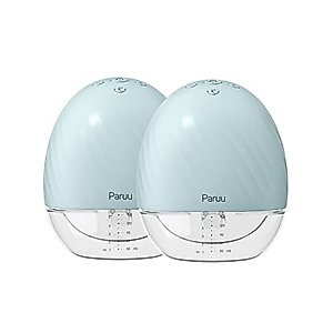 Hands-Free Breast Pump, Paruu Wearable Breast Pump Model X2 with 2 Modes & 5 Levels, Electric Portable Breast Pump, Discreet & Rechargeable, Long Battery Life, 17/21/25mm Flange (2 Count (Pack of 2))