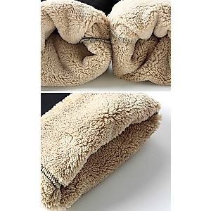 Aprsfn Men's Winter Warm Sherpa Lined Active Sweatpants Jogger Pants (Dark Blue, X-Large)