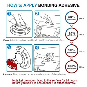 PKYAA 8 Pack Sticky Adhesive Compatible with Socket Base, Double-Sided Replacement Tape for Collapsible Grip & Stand Back, 4pcs Sticker Pads for Car Magnetic Phone Holder