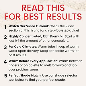Fièra Luxury Concealer with Anti-Aging - All Day Coverage for Dark Circles, Fine Lines, Wrinkles & Spots - Neutral Beige, 0.5 Ounce