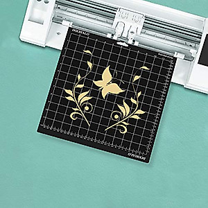 DOOHALO Cutting Mat for Cricut Explore Air2/One, Cricut Maker Smart Cutting Machine Expression 12 X 12 inch 3 Pack Replacement Adhesive Vinyl Mats Black Color Standard Grip Cutting (Black)